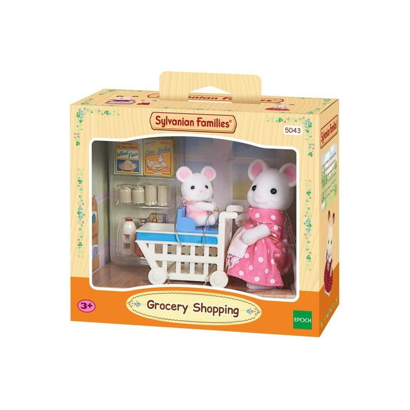 Комплект фигурки Sylvanian Families - Пазаруване с мама, 13 части ...
