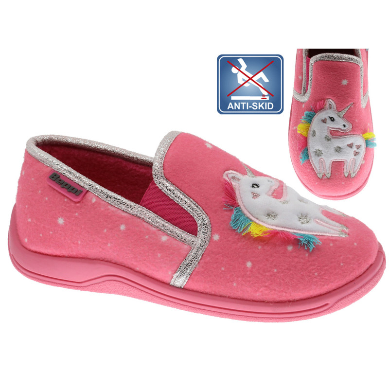 Beppi Пантофи с фигурален принт и еднорог, розови за момиче . Произход ...